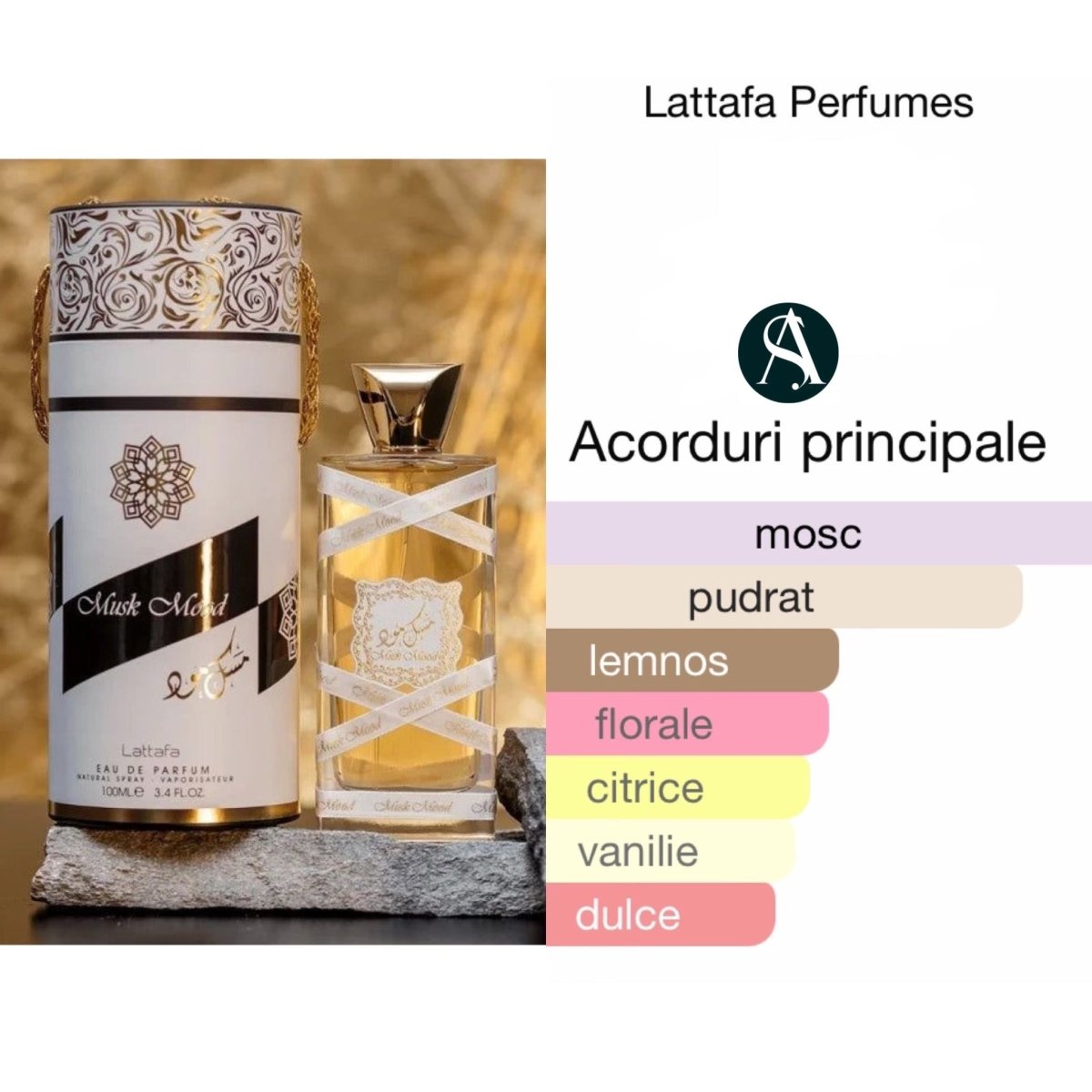 Musk Mood Parfum arăbesc citric floral cu mosc alb și lemn – ALSA SHOP